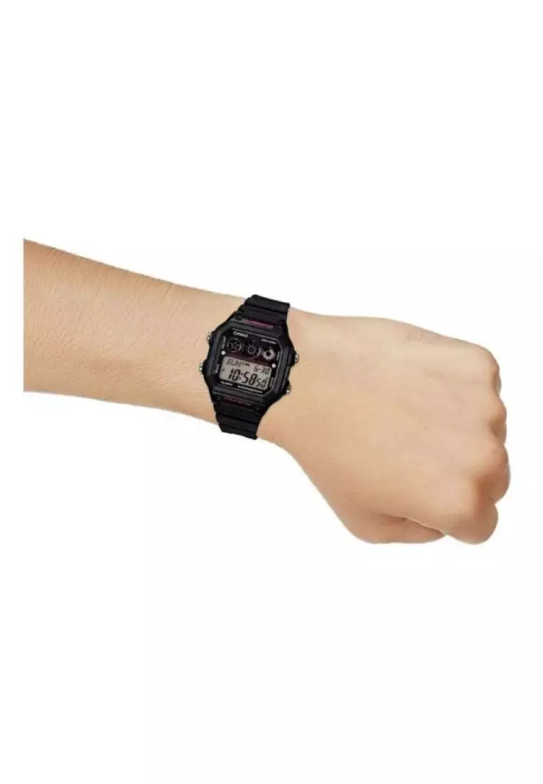 Buy Casio Watches Men's Digital AE-1300WH-1A2V Black Resin Band Sport Watch 2024 Online | ZALORA