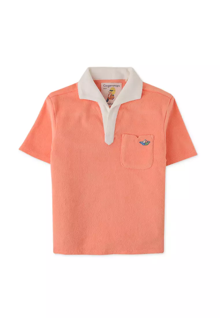 Buy Gingersnaps Boys Contrast Collar Towel Terry Polo 2024 Online | ZALORA Philippines