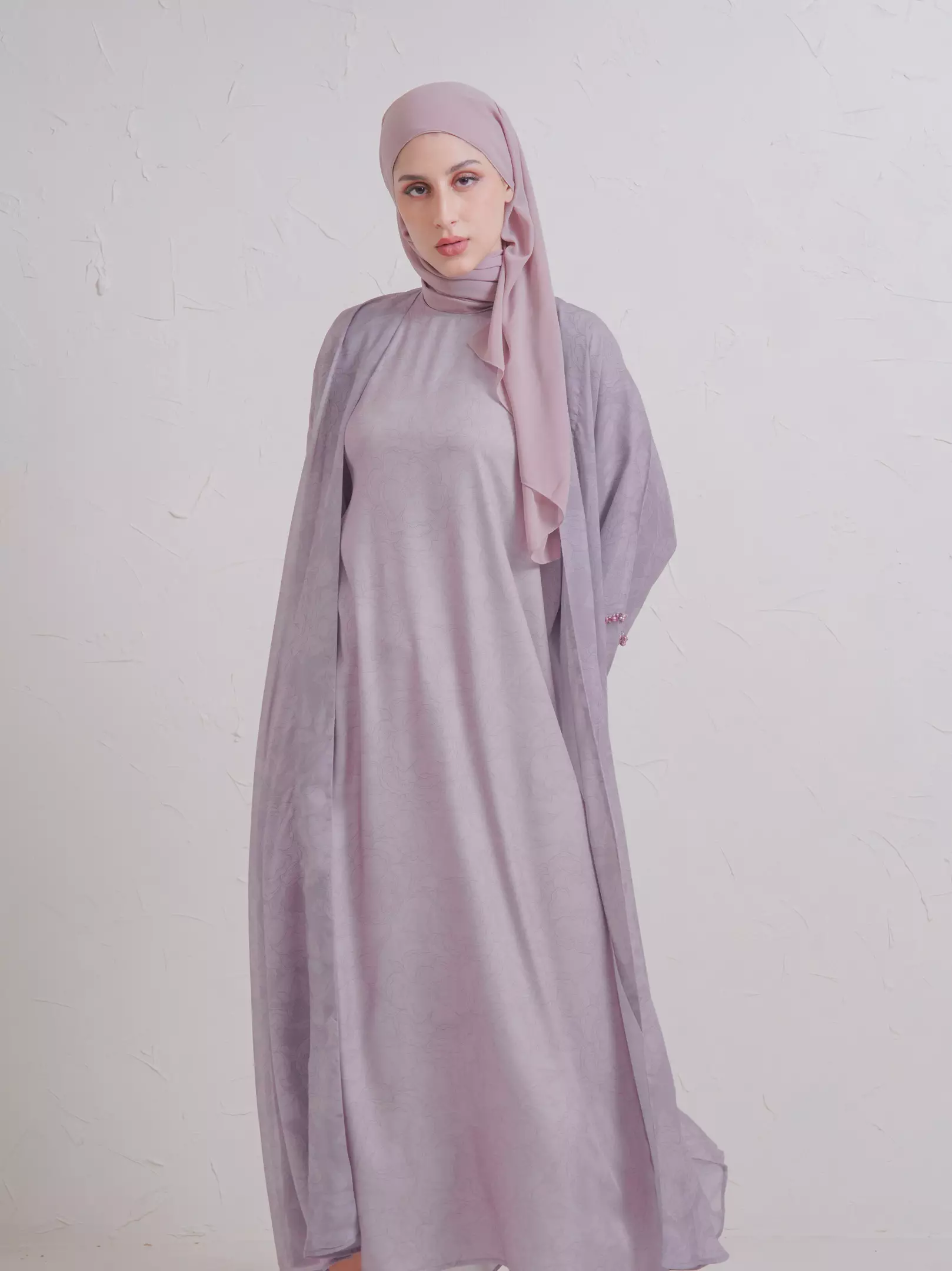 Jual Aleza Aleza - Amani Abaya Set Mauve Original 2024 | ZALORA Indonesia