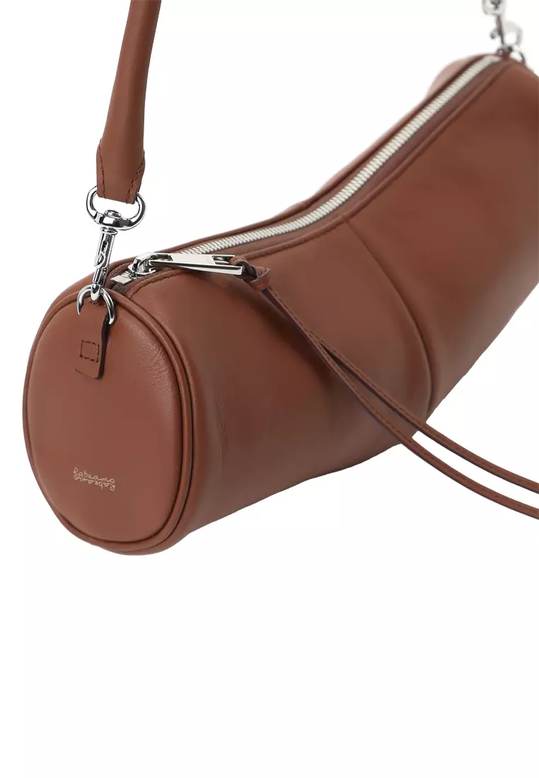 Jual RABEANCO Croissant Barrel Crossbody Clutch Bag - Caramel Original ...
