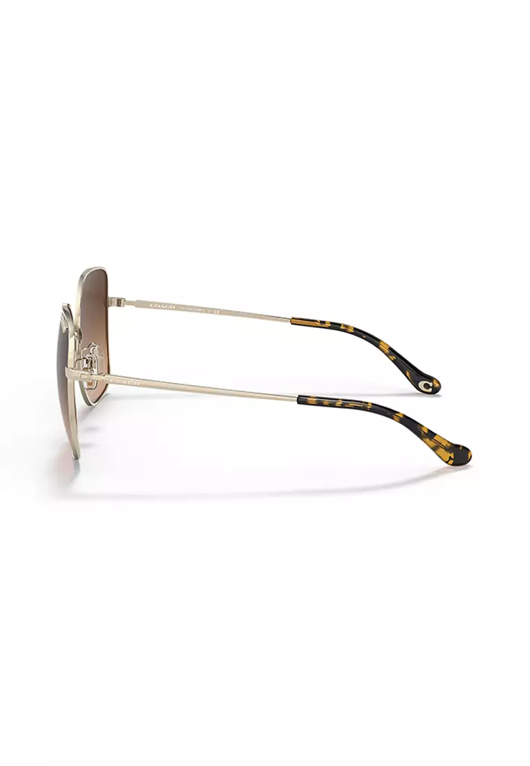 Buy Coach Women's Square Frame Gold Metal Sunglasses - HC7133 2024 ...