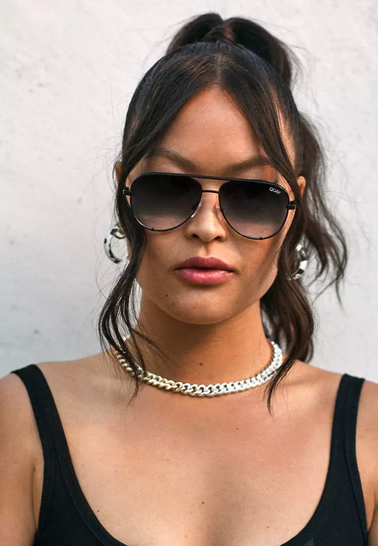 Buy QUAY High Key Micro Sunglasses - Black/Fade Online | ZALORA Malaysia