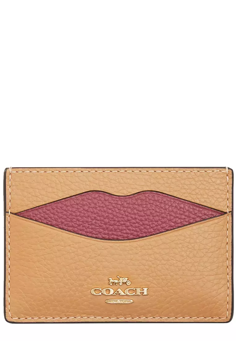 Buy Coach Lip Card Case in Latte Multi CW926 2026 Online | ZALORA ...