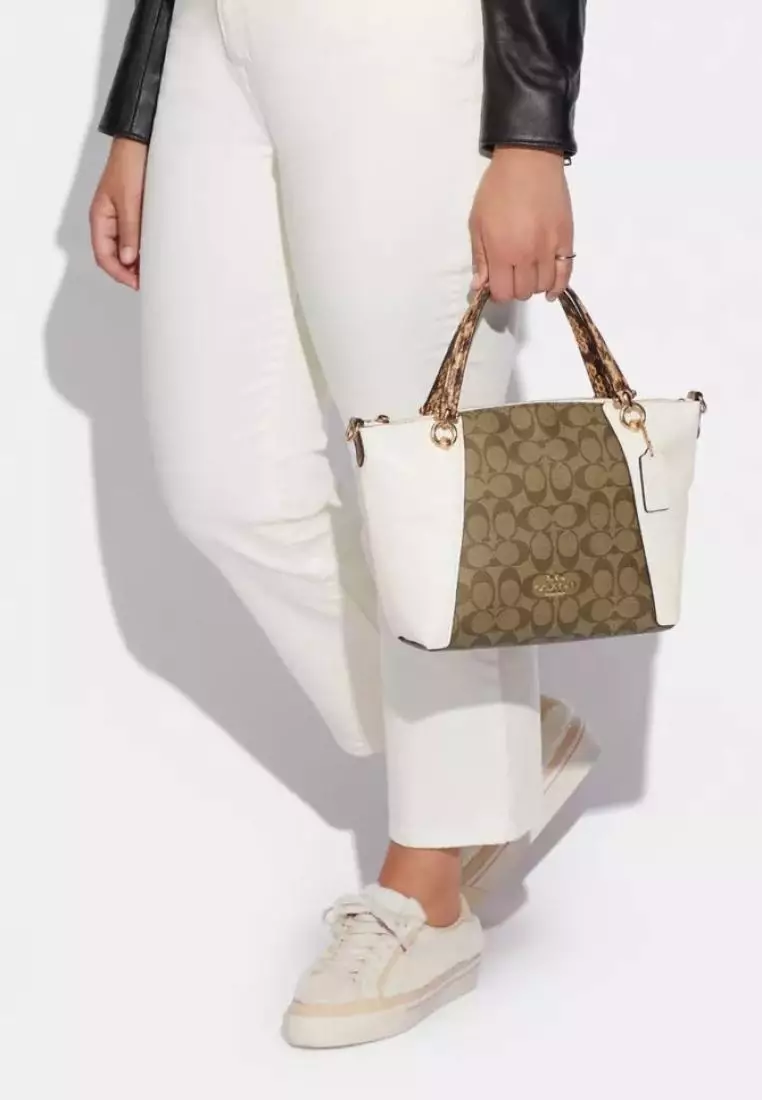 Jual Coach Coach Kacey Satchel In Colorblock Signature Canvas Khaki Chalk Multi Original 2024 ...