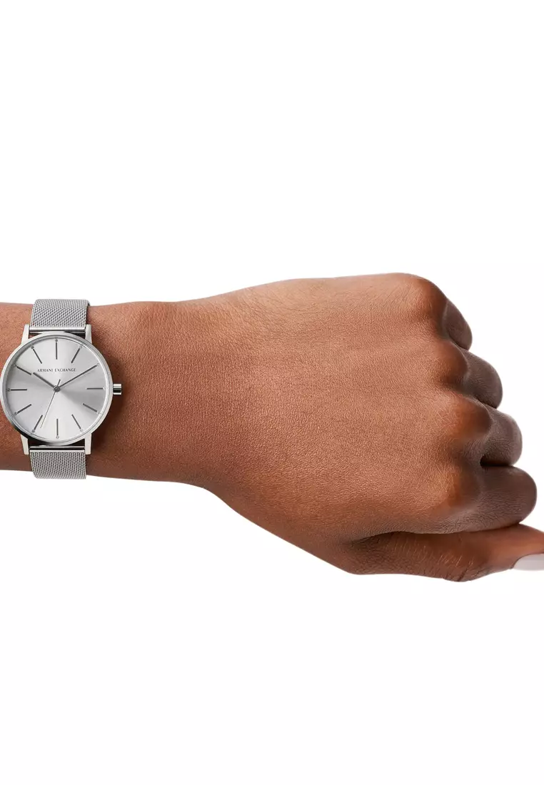 Buy Armani Exchange Armani Exchange Female silver Stainless Steel Watch ...