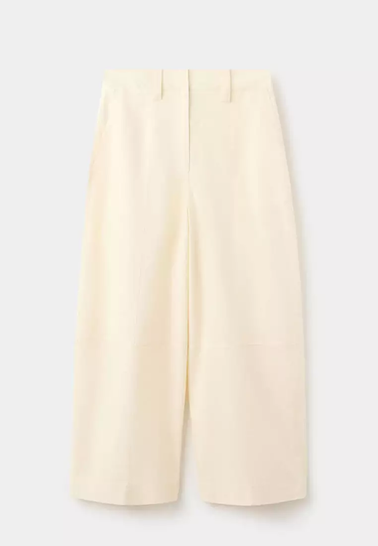 Buy Mango Linen Balloon Trousers 2026 Online | ZALORA