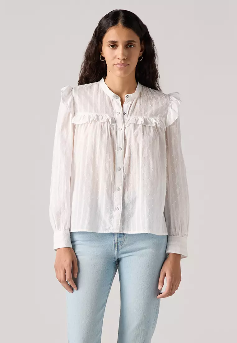 Jual Levi's Levi's Women's Gianna Long-Sleeve Blouse (A8688-0012 ...