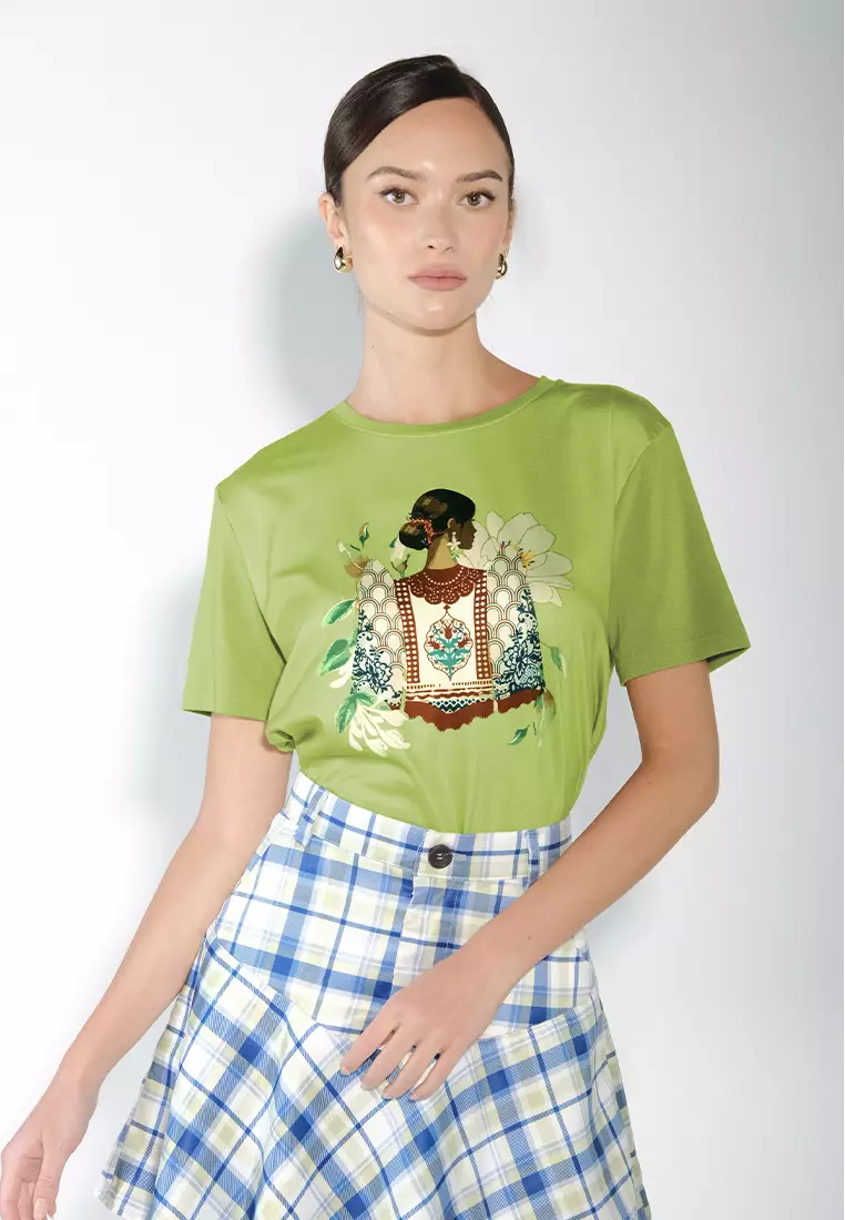 Buy Plains & Prints Sari- Sari Paralumann Short Sleeve Shirt Top 2025 Online | ZALORA Philippines