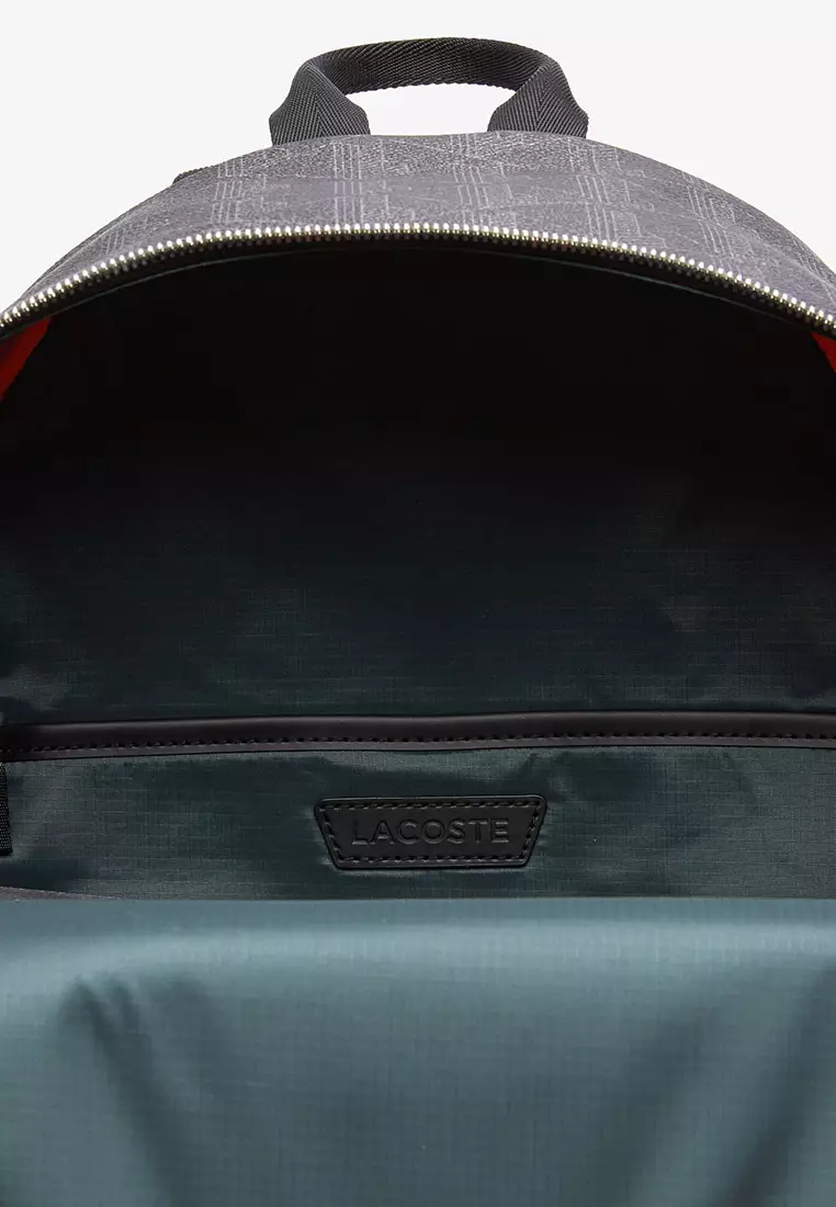Buy Lacoste Men’s The Blend Monogram Canvas Backpack Online | ZALORA ...