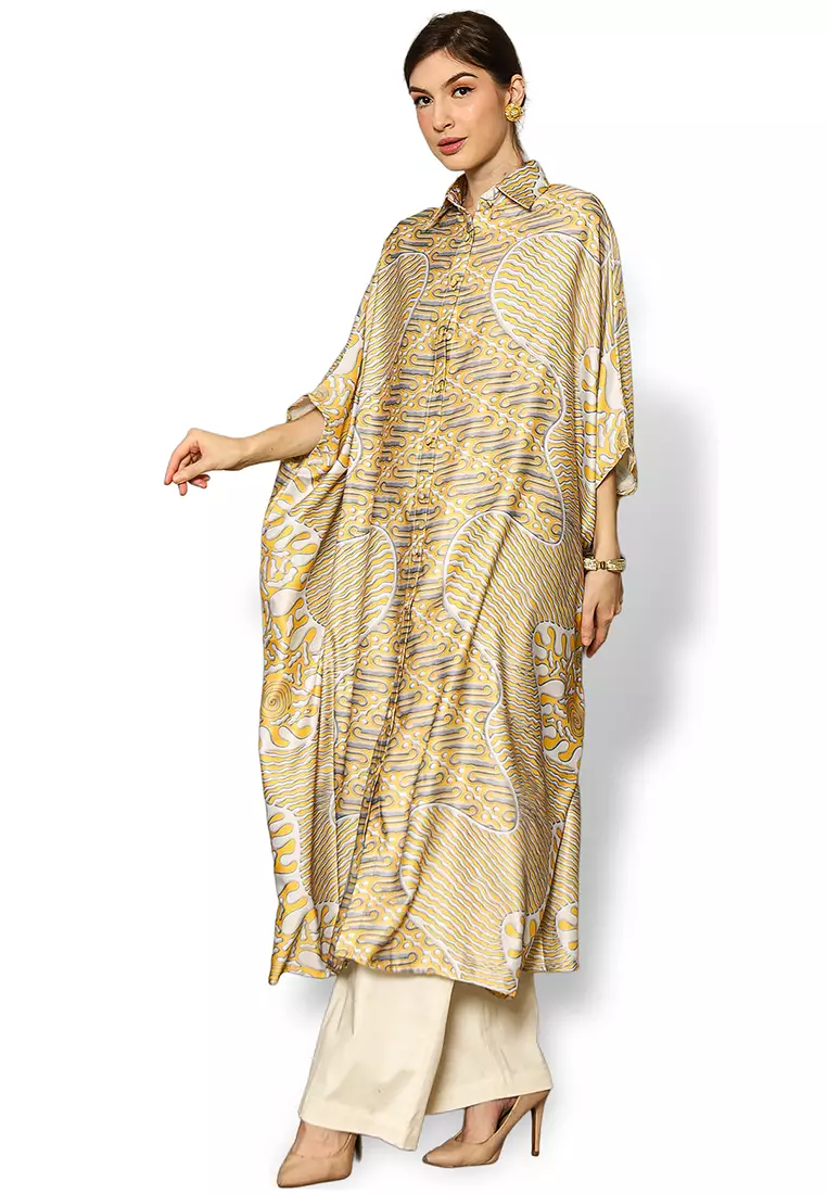 Buy Kanzi by liza yahya Kanzi Collared Kaftan Online | ZALORA Malaysia