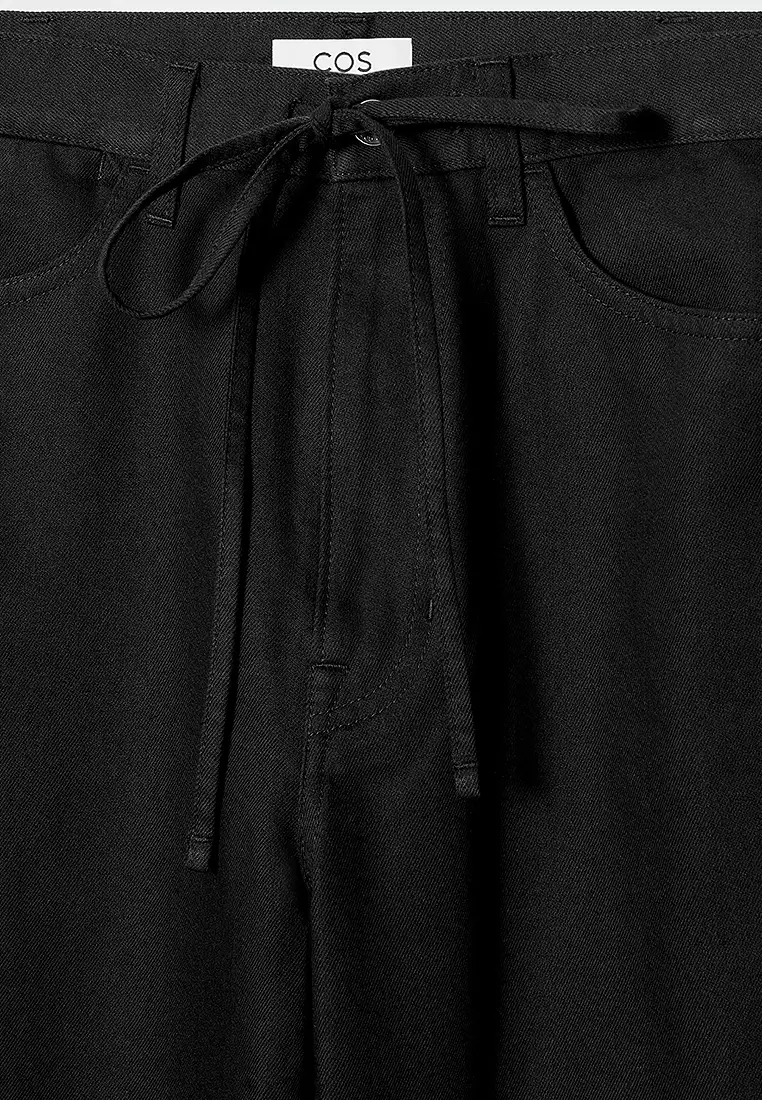Buy COS Wide-Leg Drawstring Trousers Online | ZALORA Malaysia