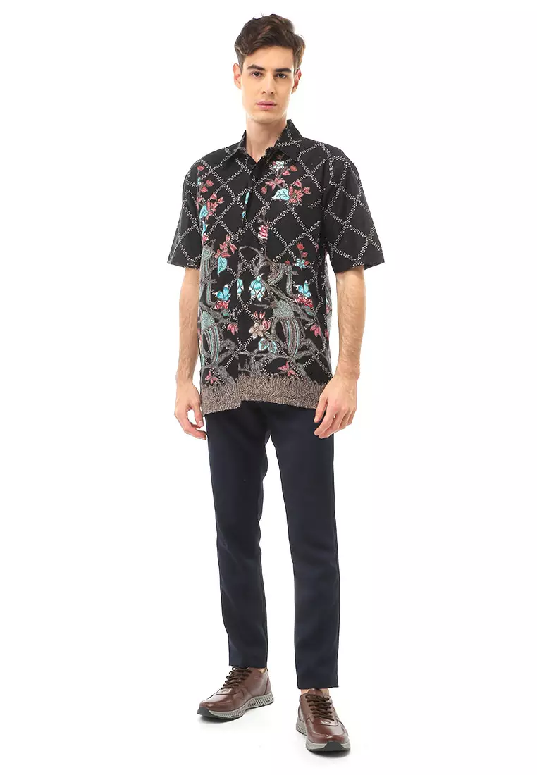 Jual Hamlin Kendrick Atasan Formal Kemeja Batik Pria HemE Short Sleeve ...