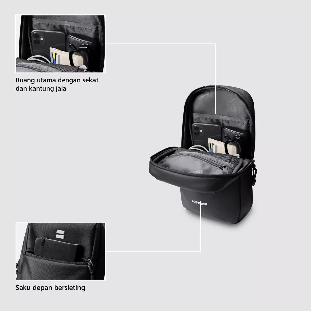 Jual Bodypack Bodypack Plaver Sling Bag Tas Selempang - Hitam Original ...