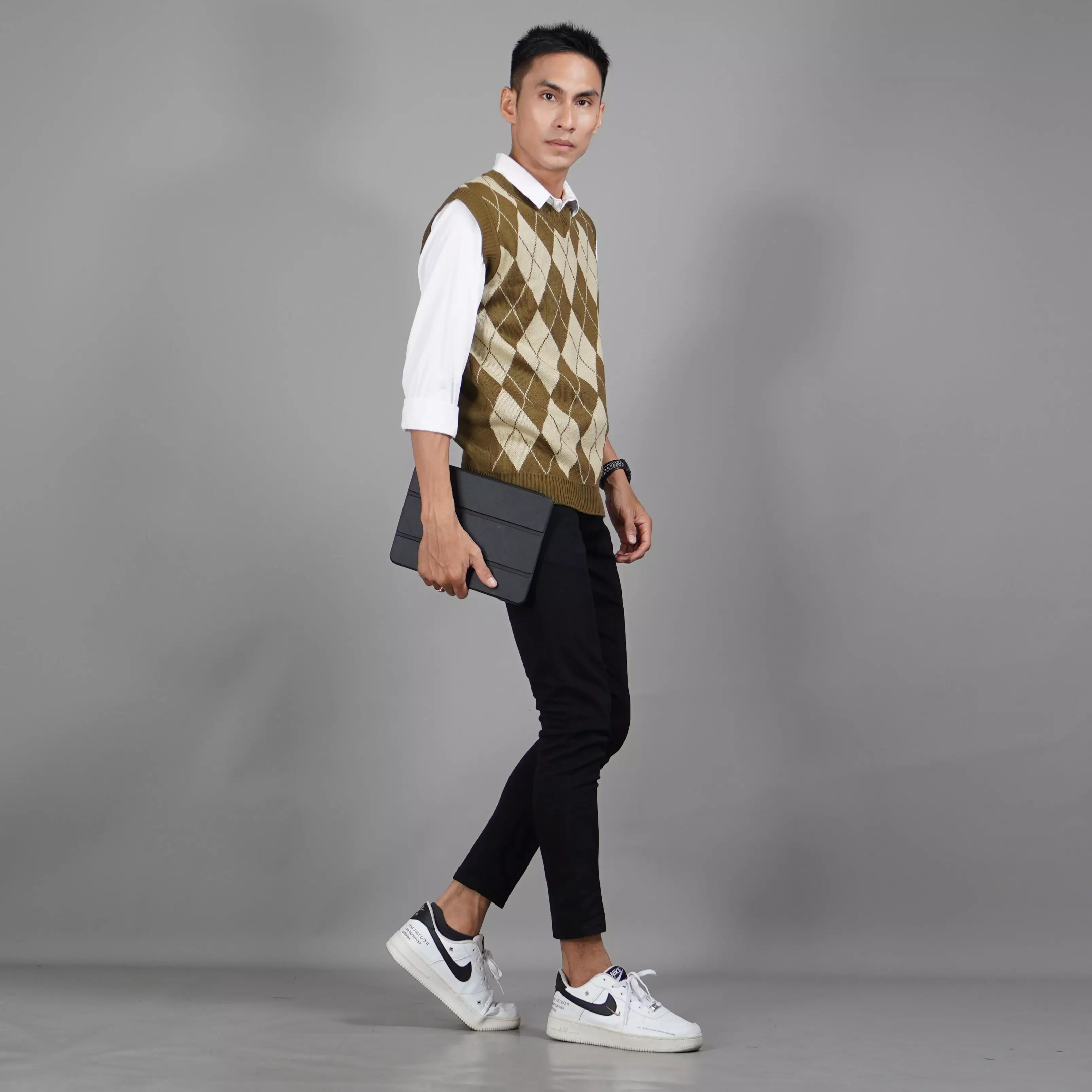 Jual Okechuku Rompi Rajut Pria Rompi Seragam Kantor Knit Outer Pria ...