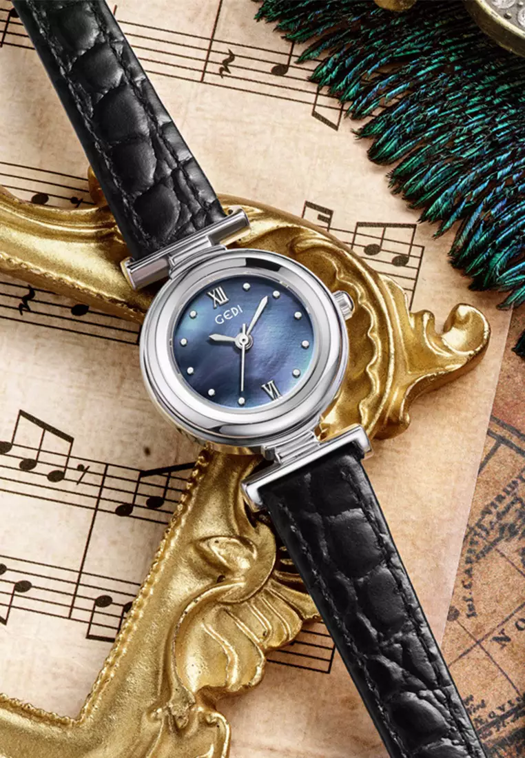 Buy GEDI GEDI Fashion Simple Round Quartz Watch, Diameter 24mm, Blue ...