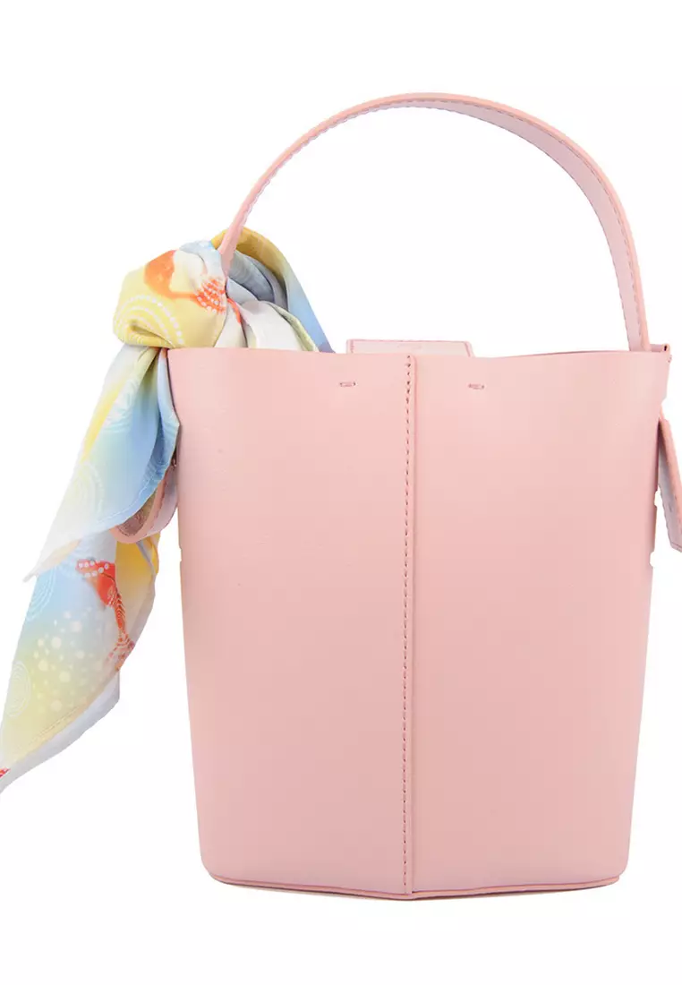 RO Bags Terranova Felucca Mini Top Handle Bucket Bag in Peach/Pink ...