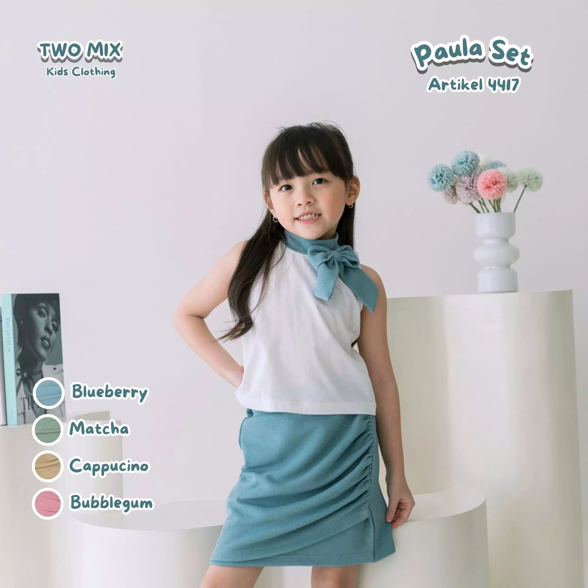 Jual TWO MIX Two Mix Paula Set Setelan Anak Perempuan Santai Lebaran ...