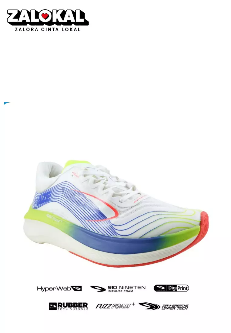 Jual 910 910Nineten HAZE TEMPO sepatu lari - PUTIH BIRU/MERAH/LIME ...
