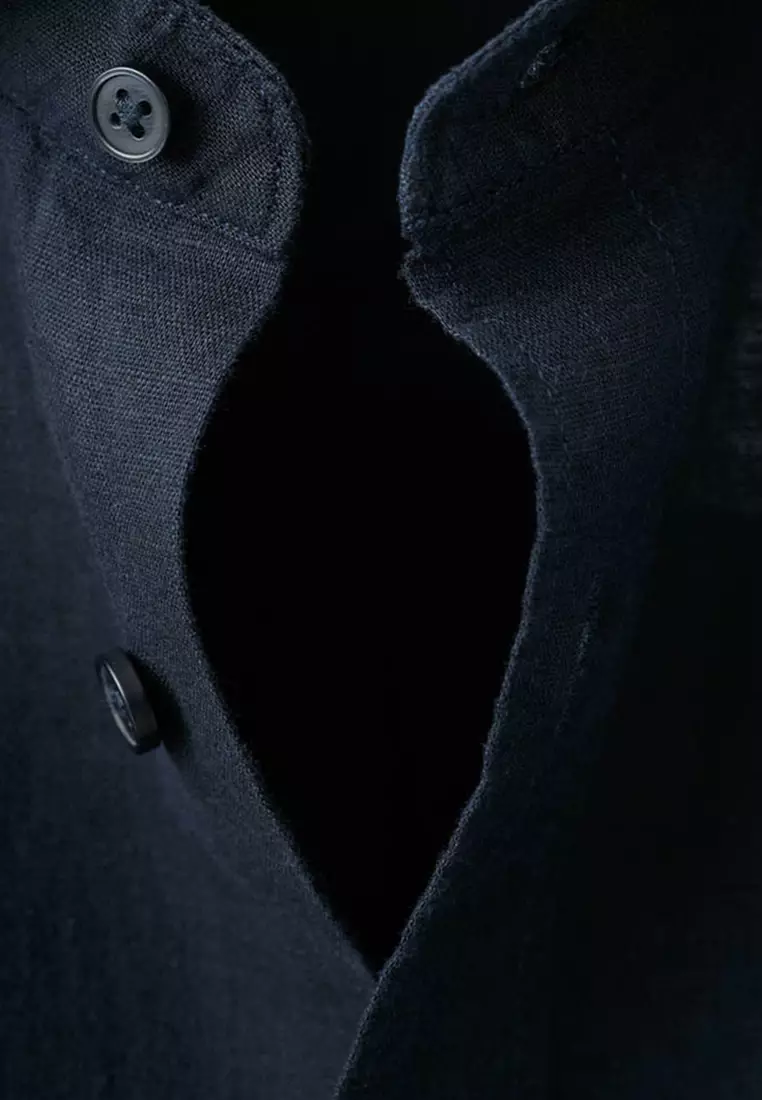 Buy MANGO Man Linen-Cotton Shirt With Pocket 2026 Online | ZALORA