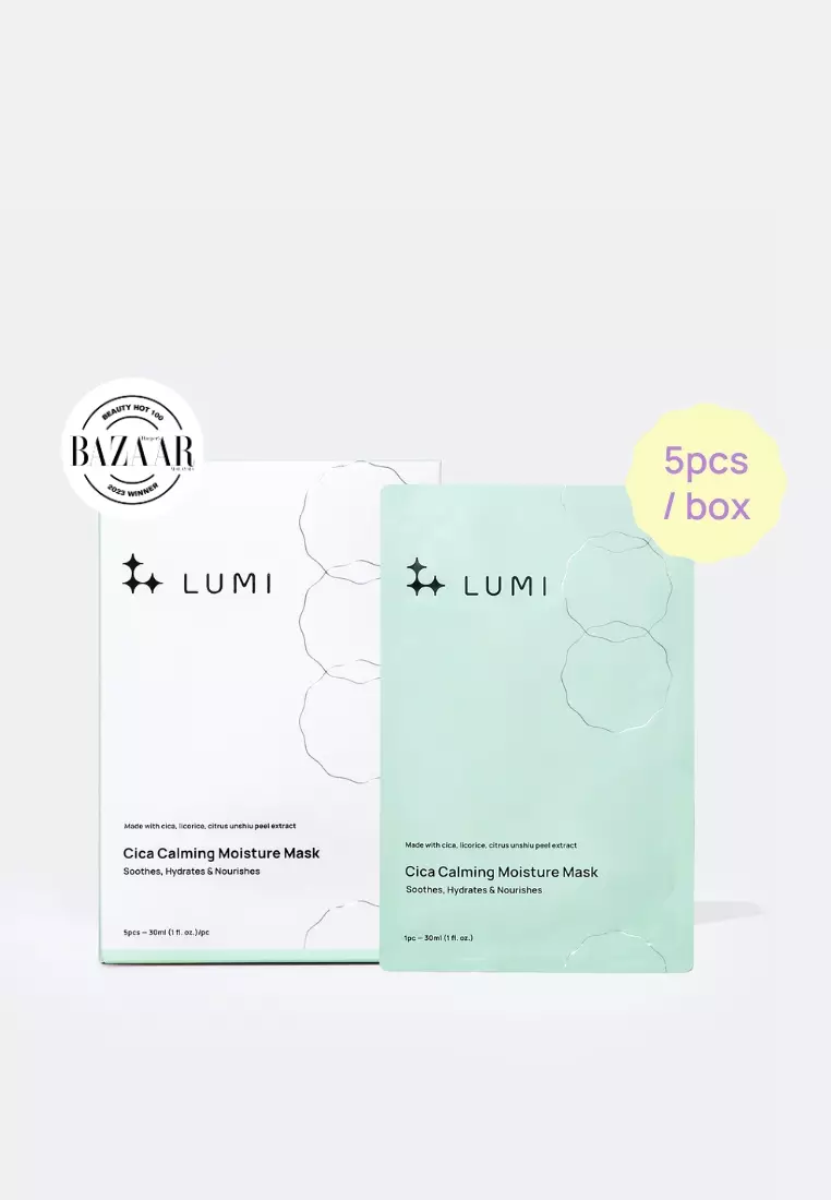 Buy Lumi Beauty LUMI Cica Calming Moisture Mask (5 Sheets/Box) Online ...
