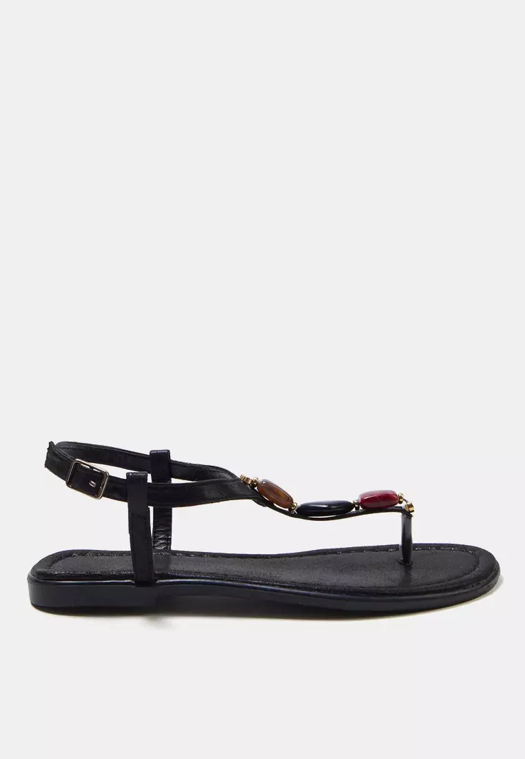 Jual Trendyol Beaded Flat Sandals Original 2026 | ZALORA Indonesia