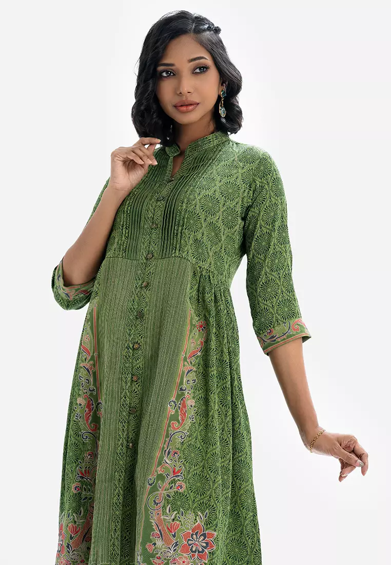 Buy Le Reve Le Reve Bohemian Style Tunic with Pleated Waist 2026 Online ...