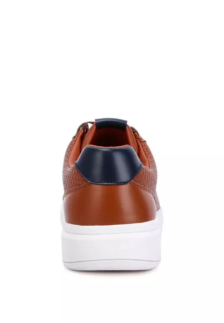 Buy London Rag Men's Faux Leather Lace-up Sneakers in Tan Online ...