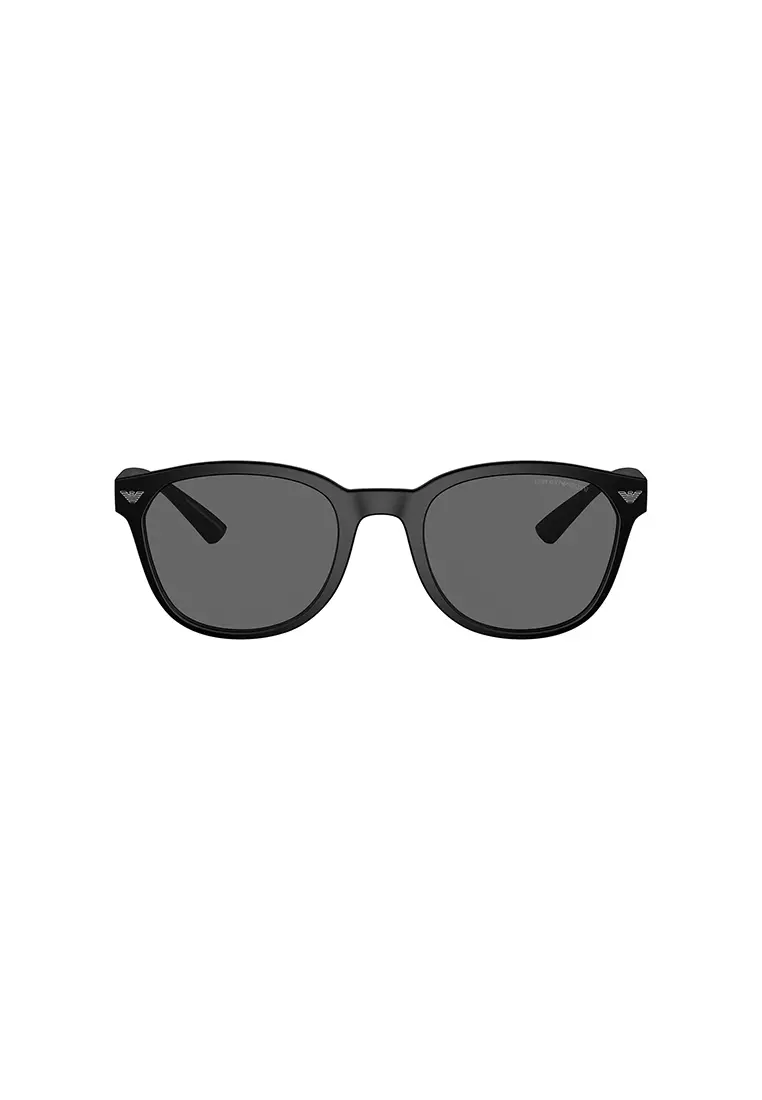 Buy Emporio Armani Men's Phantos Frame Black Injected Sunglasses ...