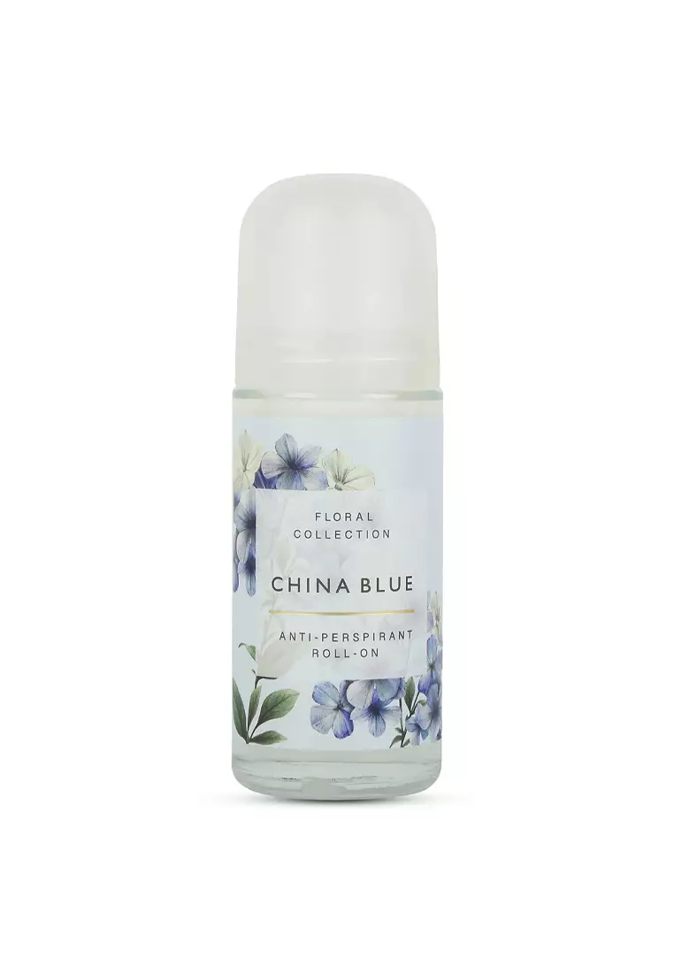 Jual Marks & Spencer New Floral China Blue Roll On Deodorant - Lilial ...