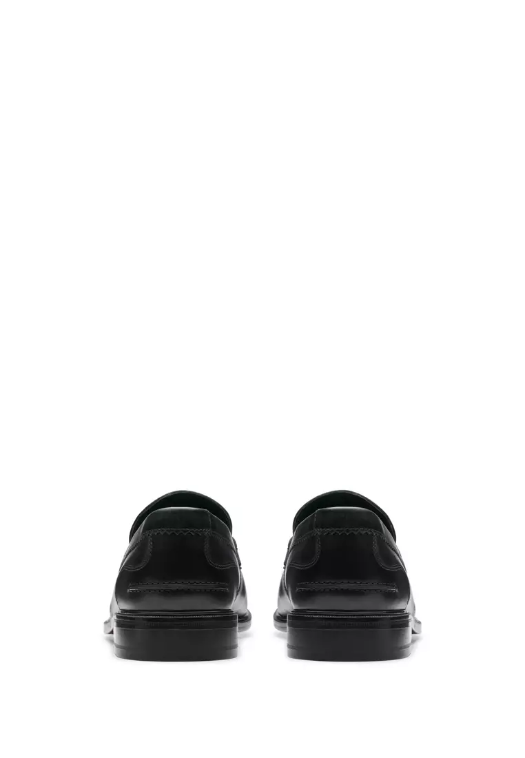 Buy CLARKS Mens Craft James Lo Loafers - Black Leather Online | ZALORA ...
