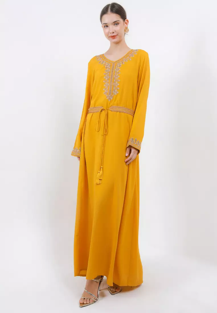 Jual Chanira Festive Collection Chanira Festive Kanza Gamis-Mustard ...