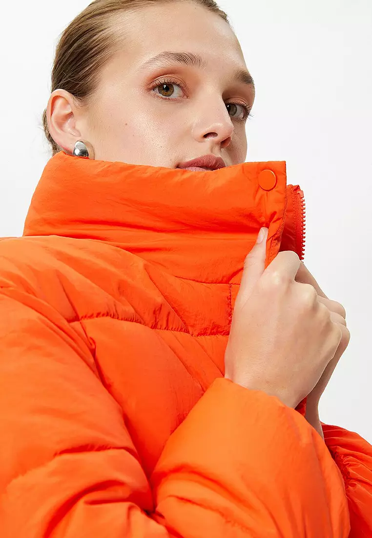 Jual KOTON Short Down Coat High Neck Big Pocket Snap Fastener Original ...