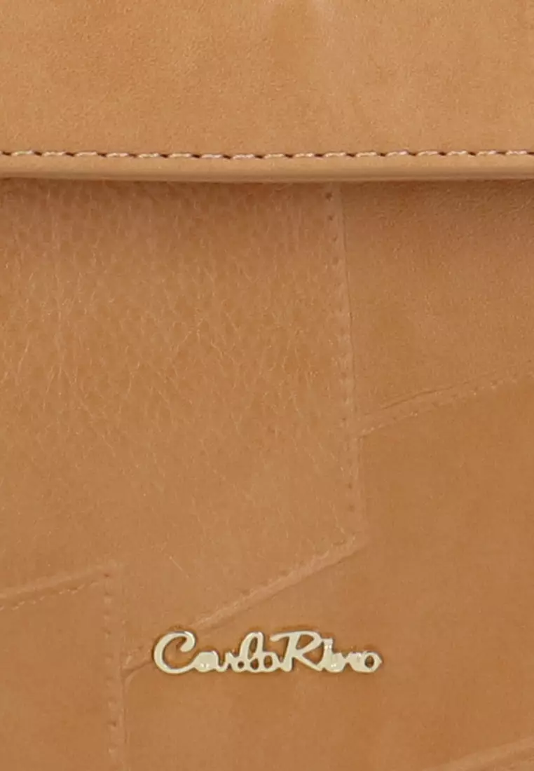 Buy Carlo Rino CR Ariella Sleek Flap Backpack - Dark Beige Online ...