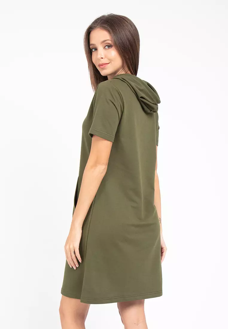 Buy FOREST Forest Ladies Short Sleeve Hoodie Women Blouse Dress- 885012 ...