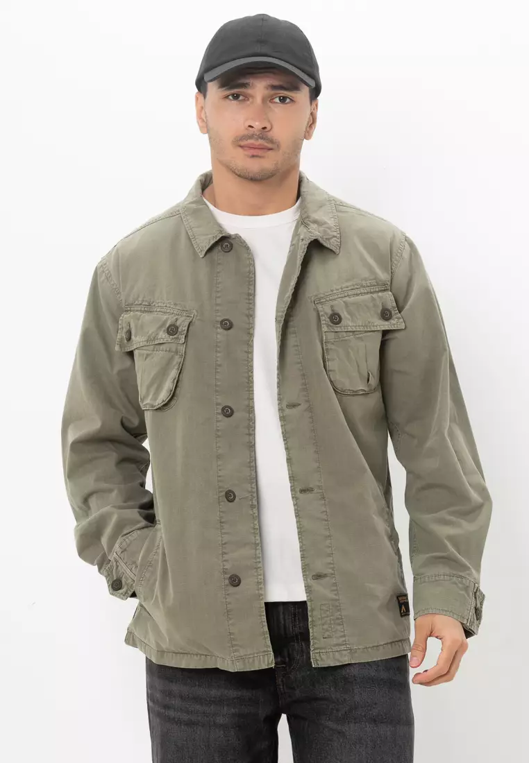 Buy Superdry Military Overshirt Jacket Online | ZALORA Malaysia