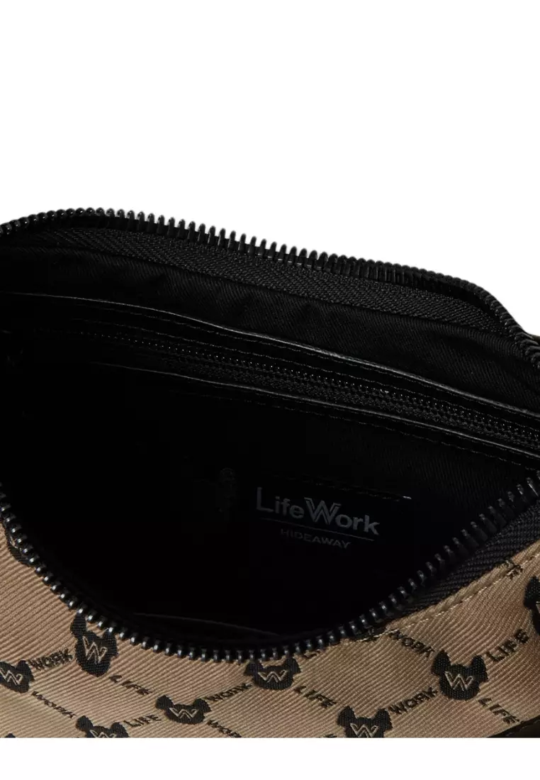 Jual LIFEWORK Jacquard Monogram Hobo Bag Pattern - Black Original 2024 ...