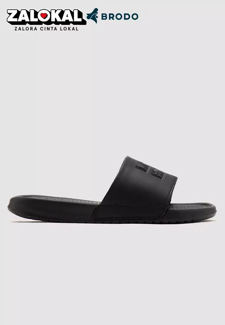 Jual Brodo BRODO - Sandals Broslide Greats Full Black Original 2025 ...
