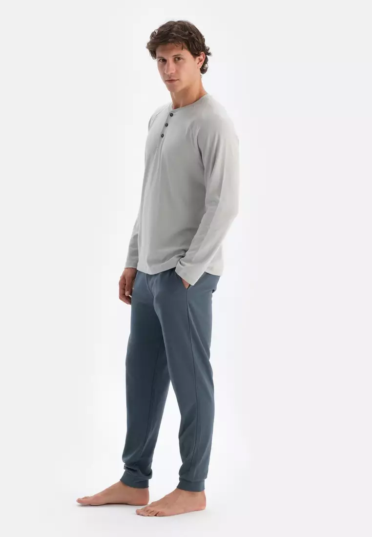 Buy DAGİ Grey Celliant T-Shirt & Trousers Set, Crew Neck, Regular Fit ...