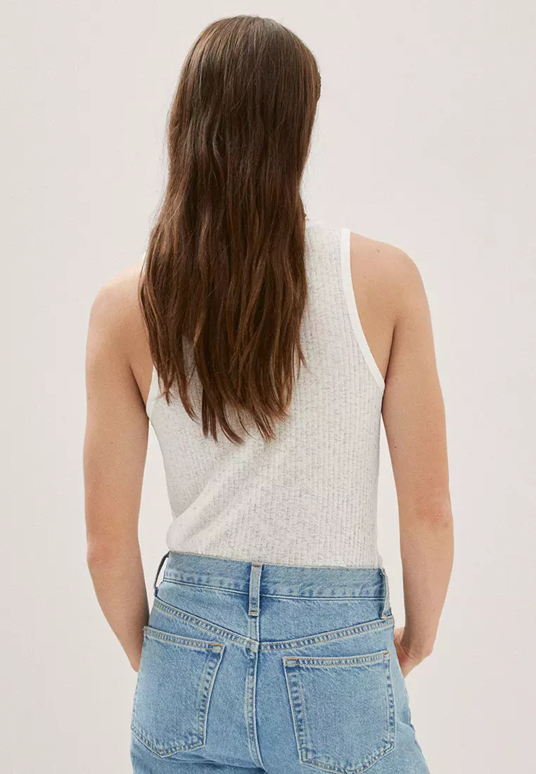 Buy Mango Ribbed Strap Top 2025 Online | ZALORA Philippines