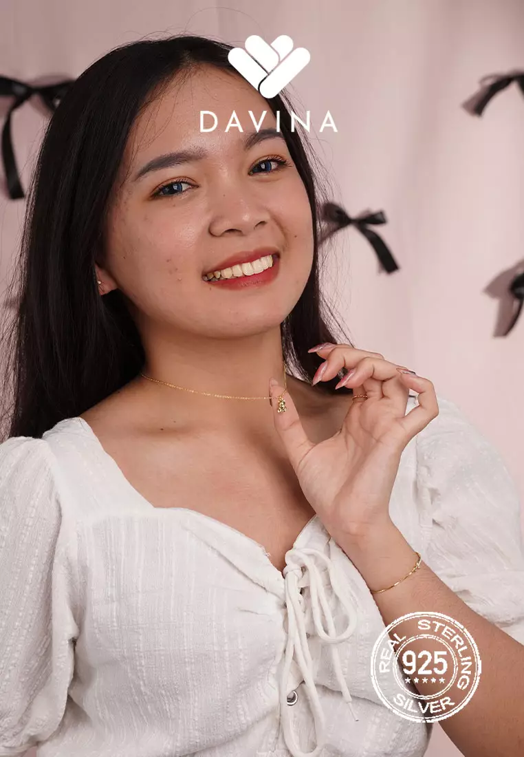 Jual DAVINA Jewelry DAVINA Ladies Kiddos Necklace Gold Color Sterling ...