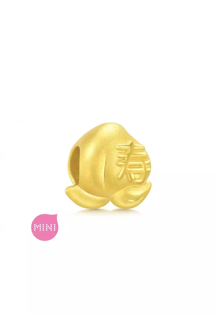 Buy Chow Sang Sang 999 24K Solid Gold Mini Charm Longevity Peach Charm ...