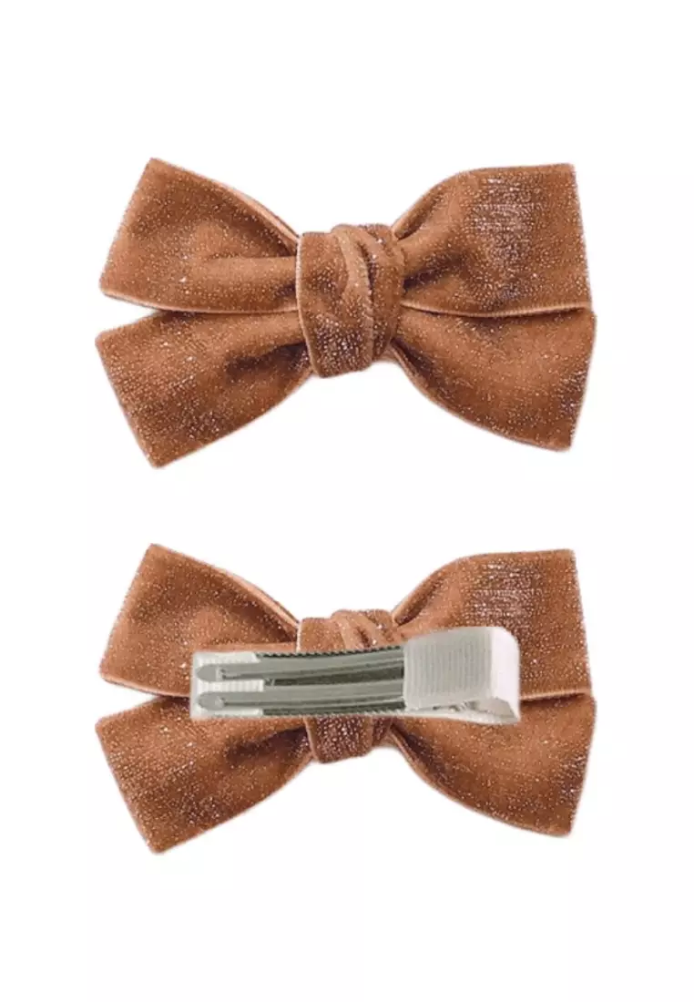 Jual Milan de sable Hair clip Freya Bow Caramel Pair Hair Accessories ...