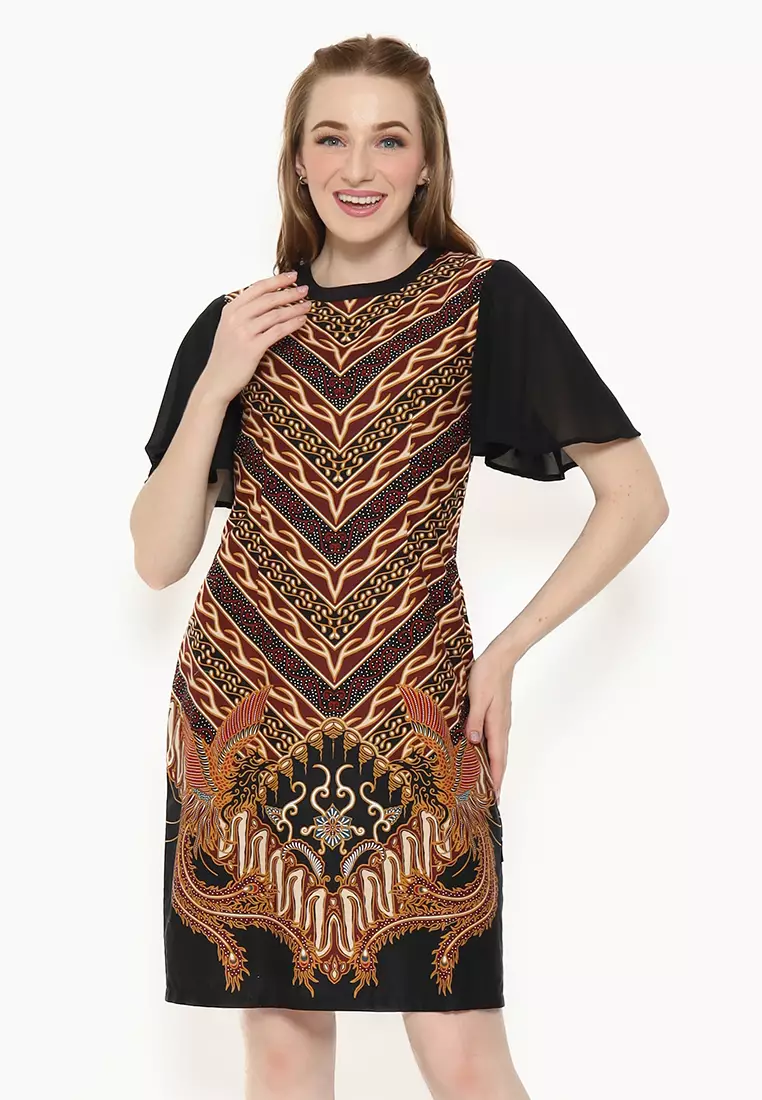 Jual Hadinata Batik Hadinata Batik Dress Wanita Agni Argani Original ...