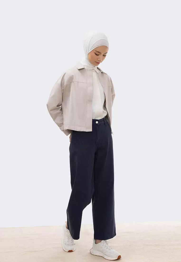 Jual Riamiranda Ria Miranda Moonlight Blue Claris Pants Original 2026 ...