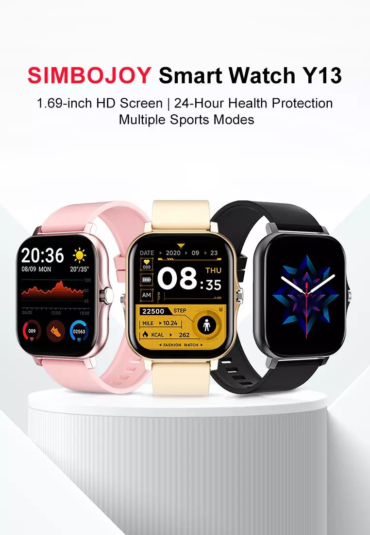 Jual Simbojoy SmartWatch Wanita Y13 Fitness Trackers Bluetooth Call Anti Air Layar Terang 1.69 ...