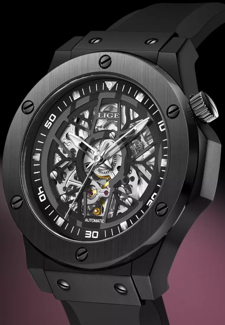 Buy LIGE Automatic Unisex Diver's Stainless Steel Self-winding Watch ...