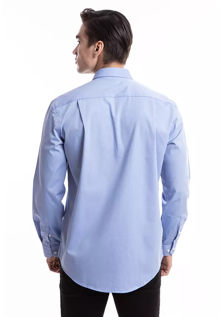 Jual MANLY MANLY Kemeja Regular Fit Plain Roddy Light Blue Original ...