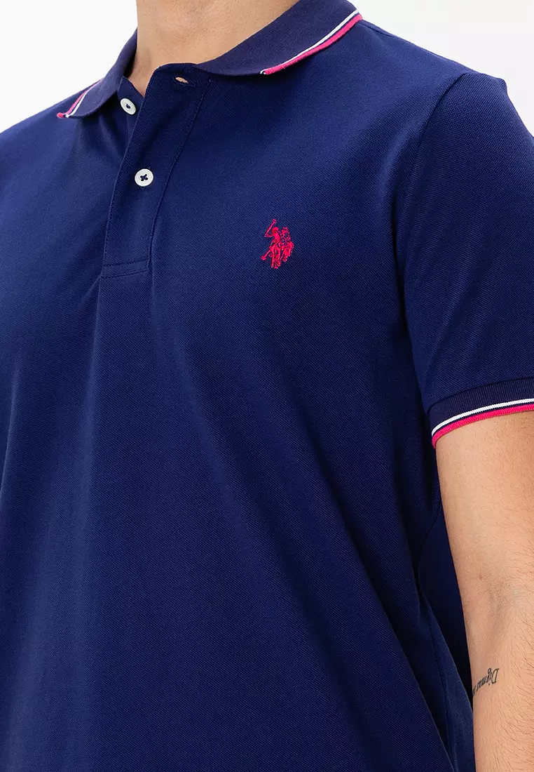Big Polo Logo Shirts U.S. Polo Assn. Blue Logo Polo T-Shirt Polo Logo Shirts Custom Logo Polo No ...
