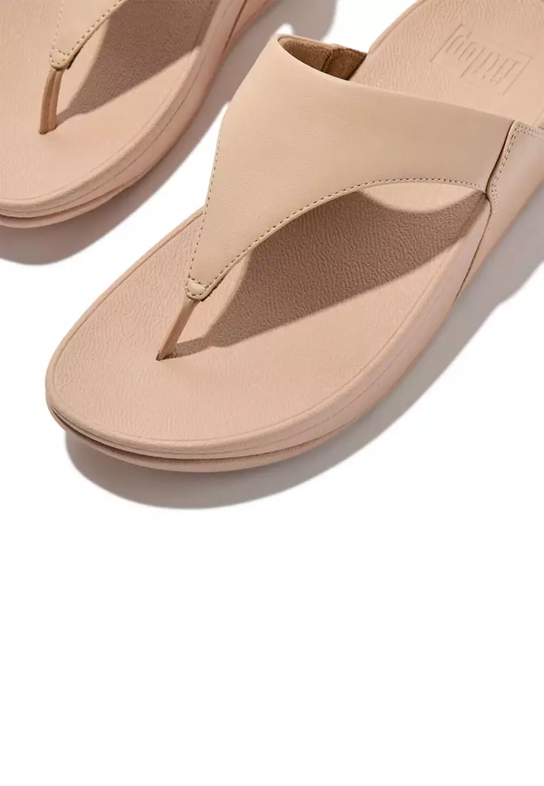 Buy FitFlop LULU Women's Leather Toe-Post Sandals - Sandy Beige (I88-C13) 2025 Online | ZALORA
