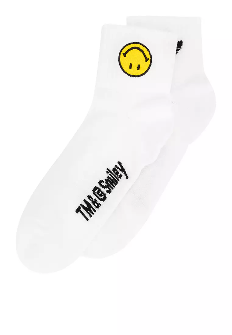 Buy ADIDAS 2 Pairs Originals x Smiley Mid Ankle Socks 2025 Online ...